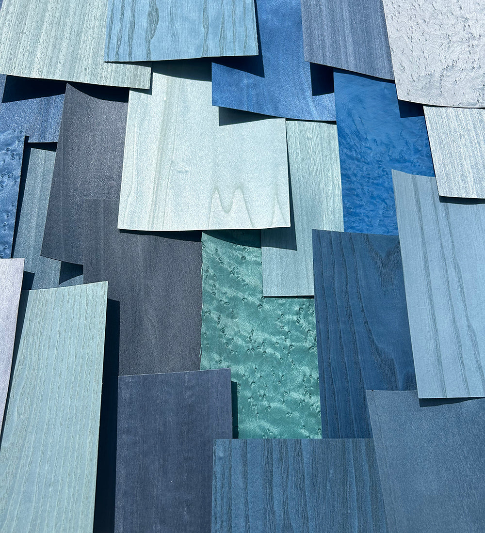 Blue Wood Veneer | Natural Dyed Premium Veneer | Mundy Veneer